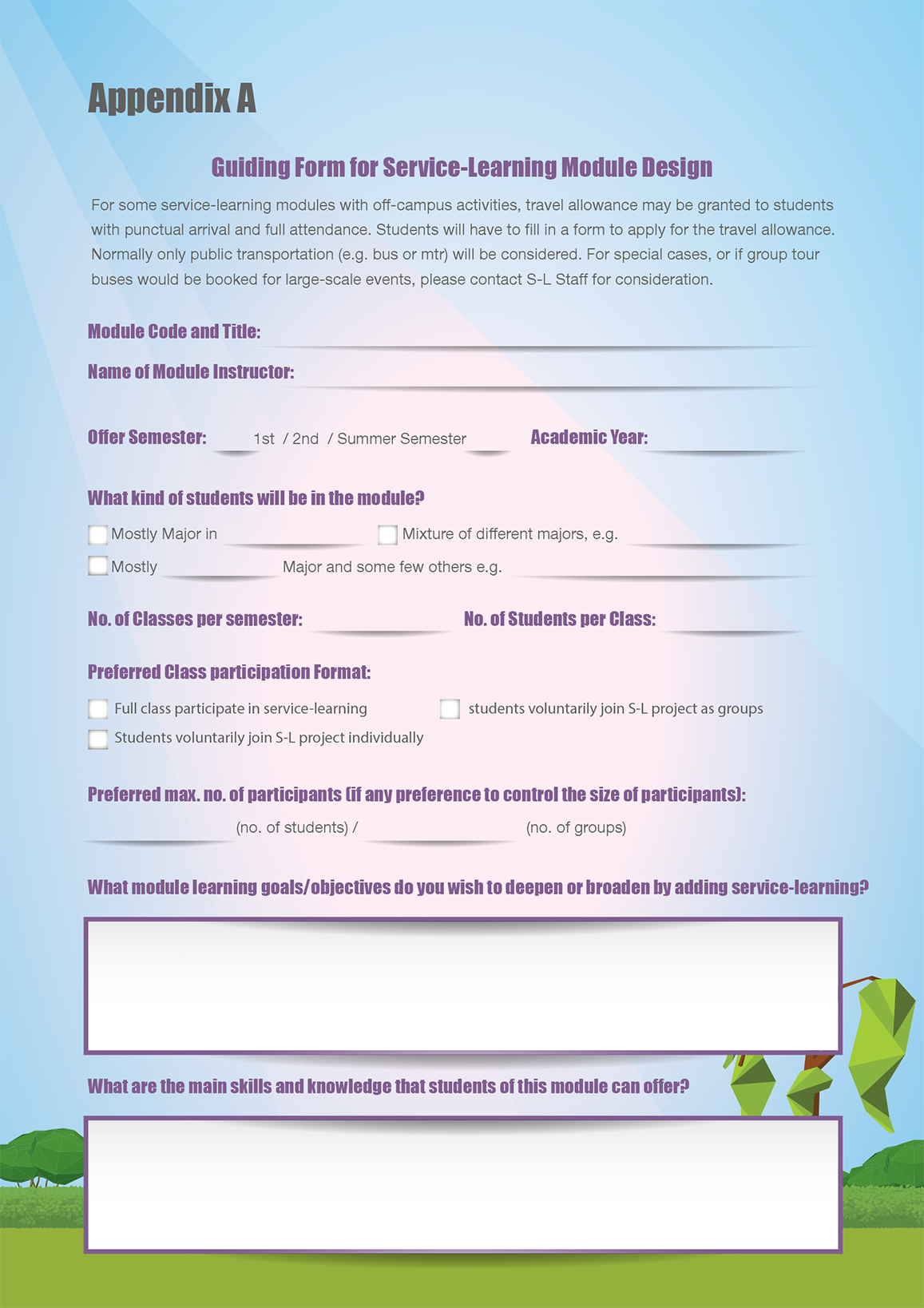 Guidelines and Support – Service-Learning